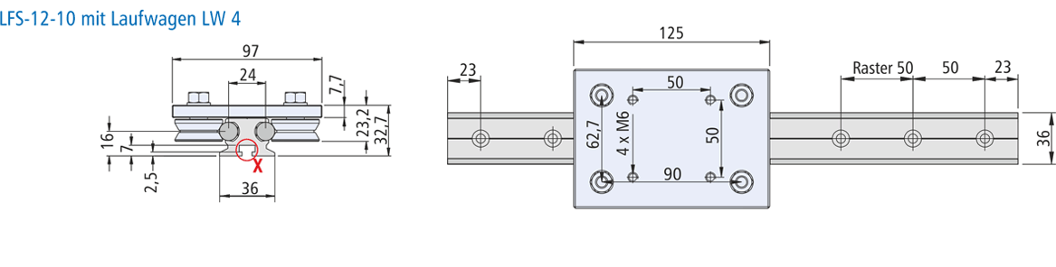 isel Germany GmbH - Free CAD models - Linear guide rails LFS-12-10 - TraceParts